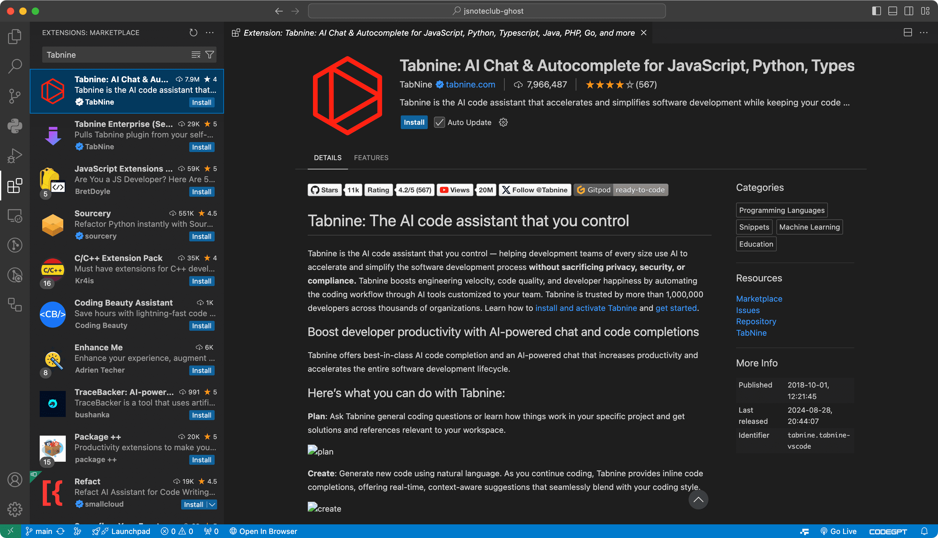 10 个好用的 VSCode AI 代码补全插件，自动完善代码